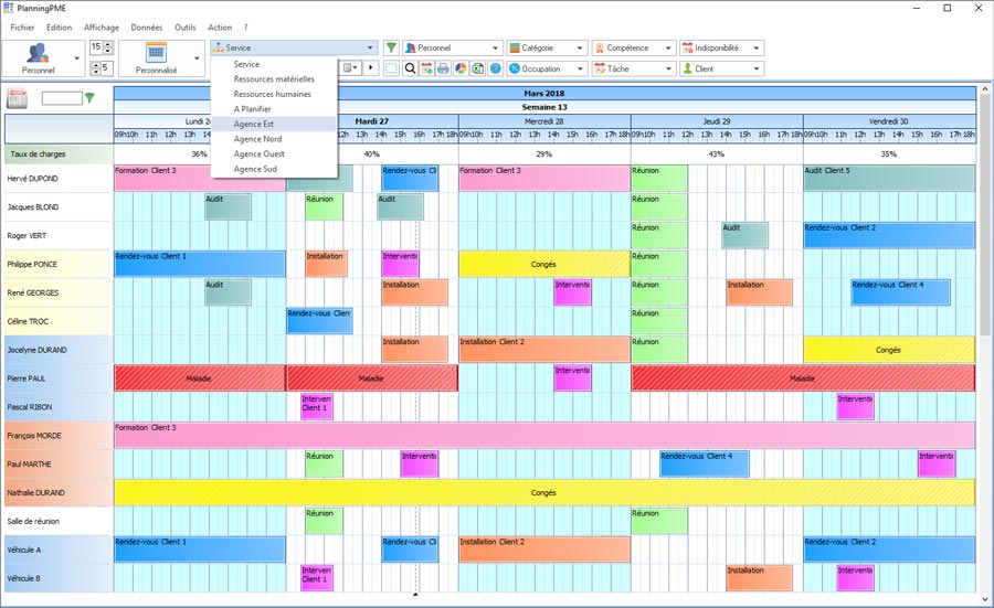Logiciel de gestion de planning : PlanningPME