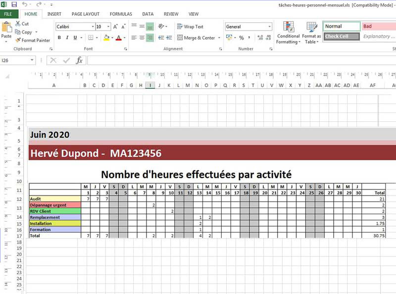 Créez un modèle de planning dans Excel avec PlanningPME Créez un modèle de planning dans Excel avec PlanningPME