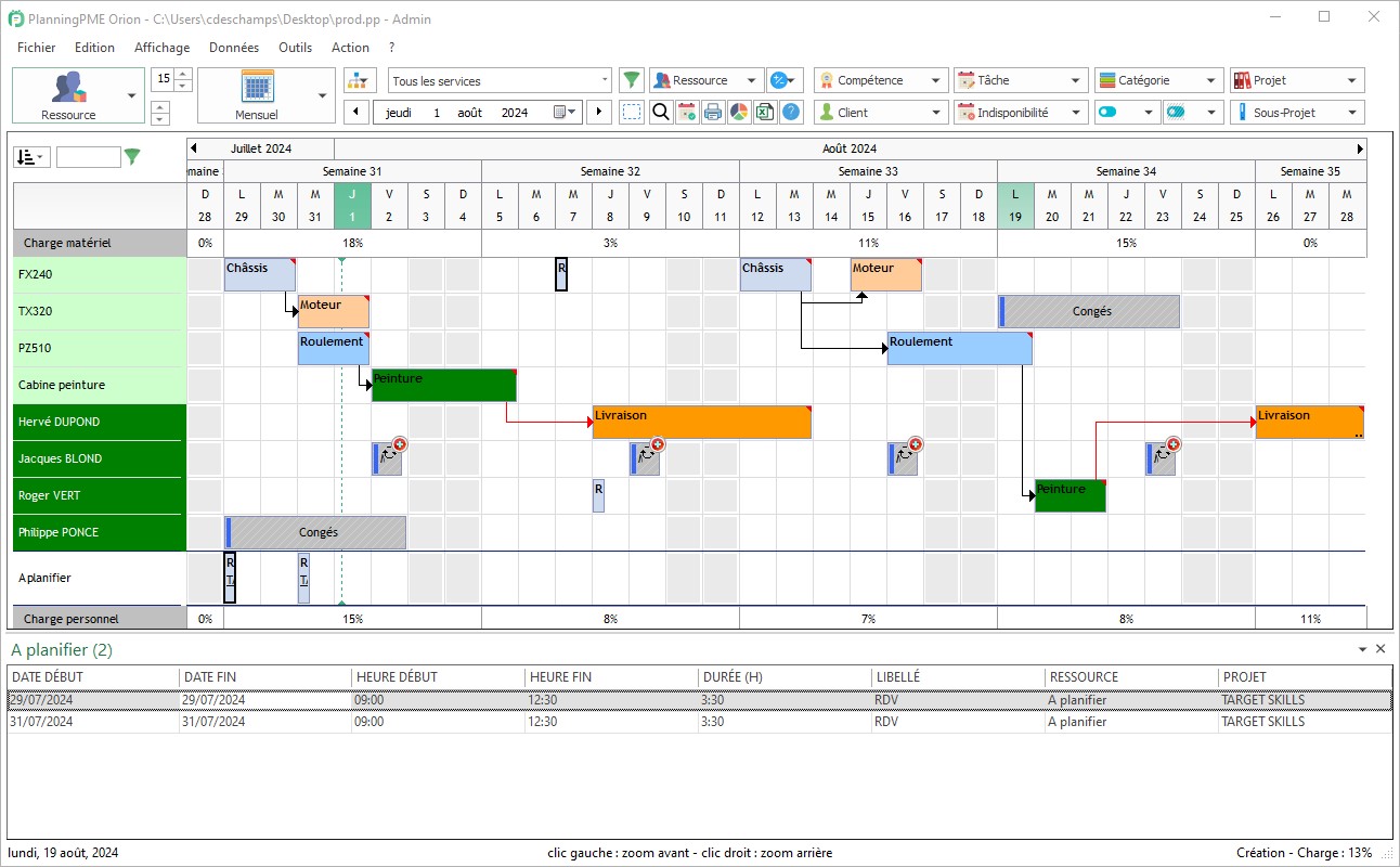 Logiciel de planning de production - PlanningPME